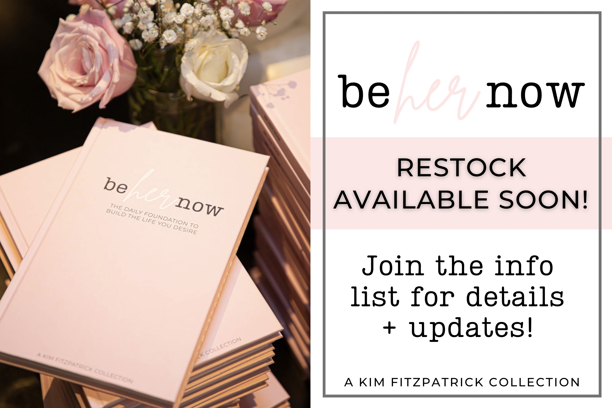 'Be Her Now' Daily Journal Restock Coming Soon!