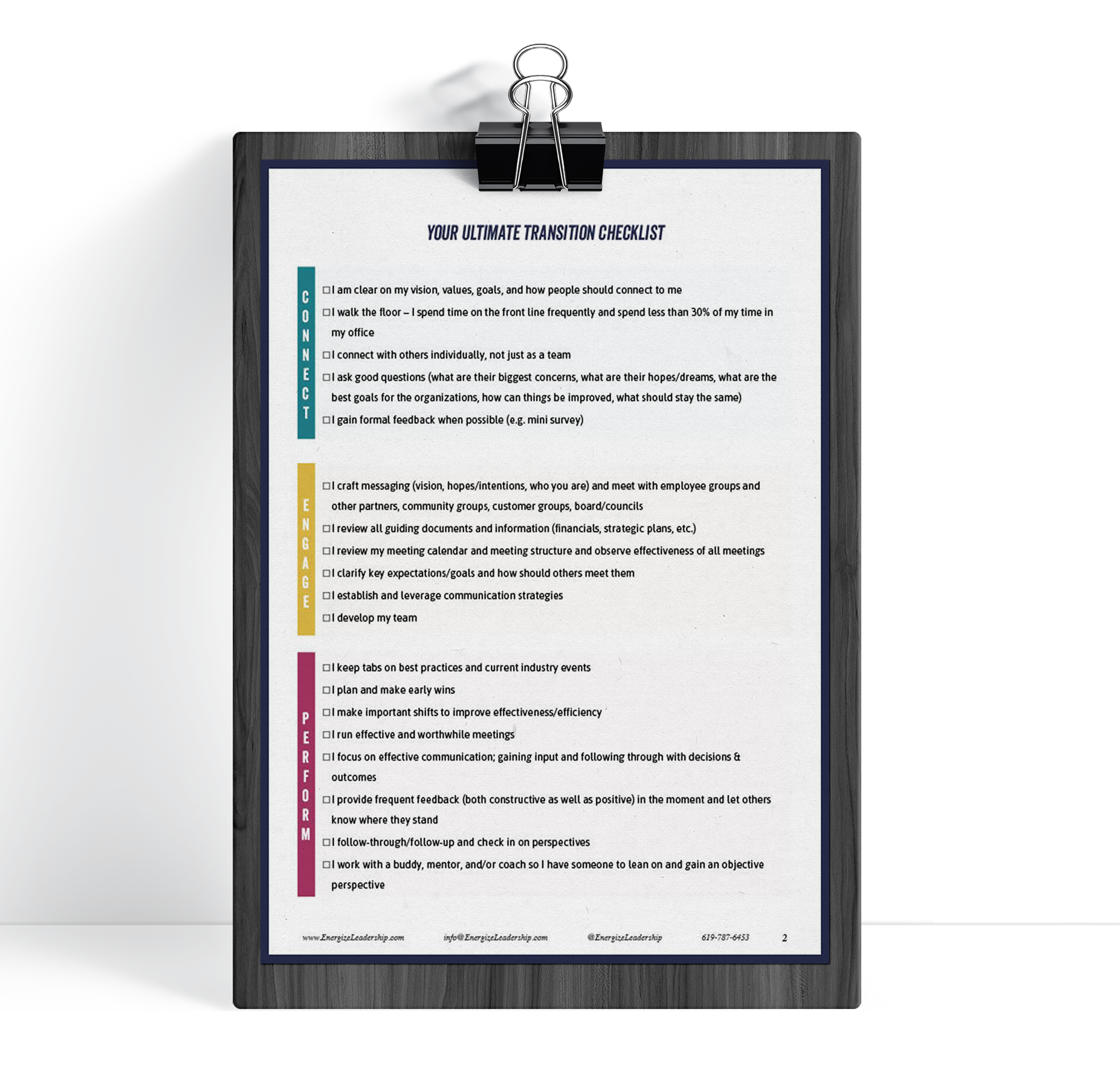 Leadership Transition Checklist