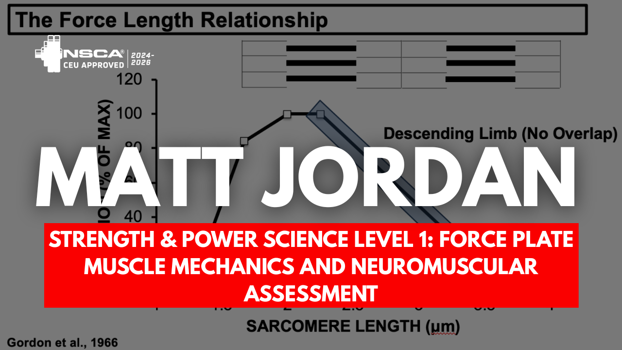 Force Plate Muscle Mechanics & Neuromuscular Assessment Certification