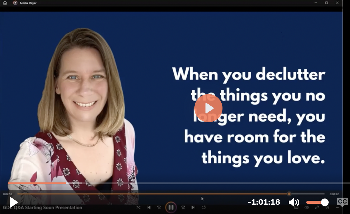 You're in! The Great Decluttering Challenge