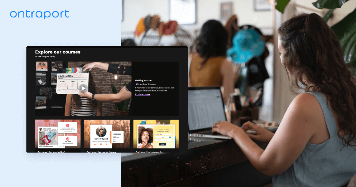Explore an online course library built in Ontraport