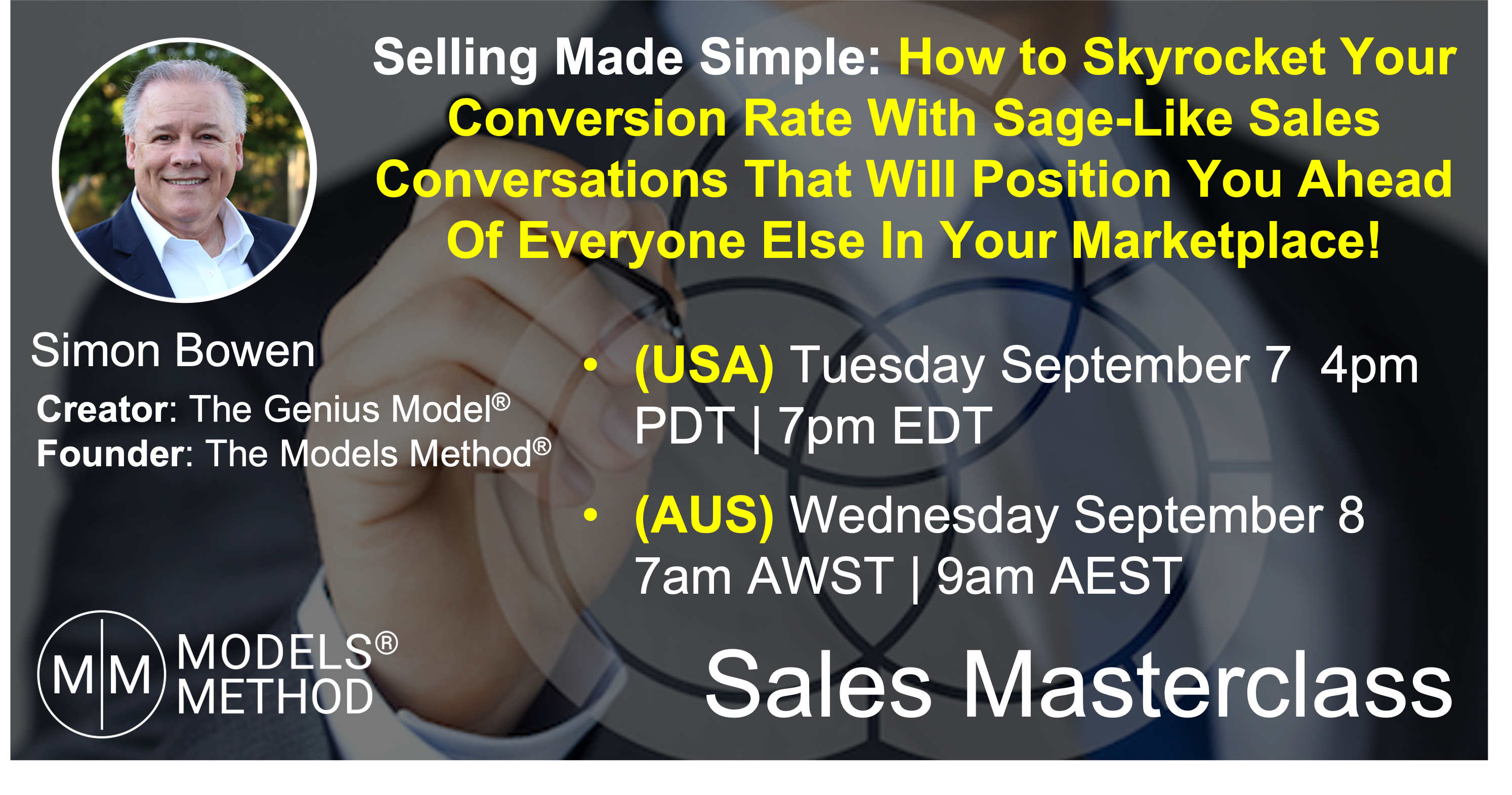 Join Now - The Models Method Sales Masterclass