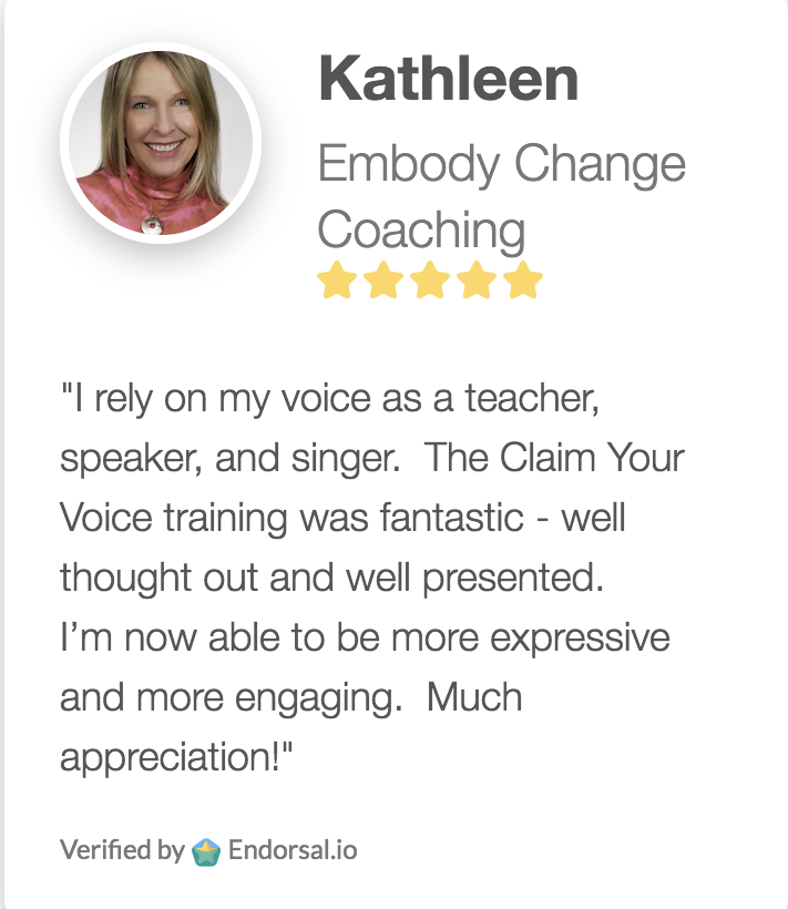 Claim Your Voice: Speak with Power and Presence Online Training